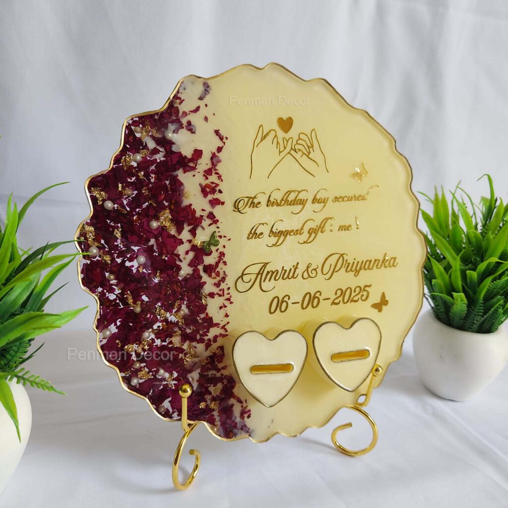 Customized Engagement Ring Platter- Model 1 - PENMAN Decor