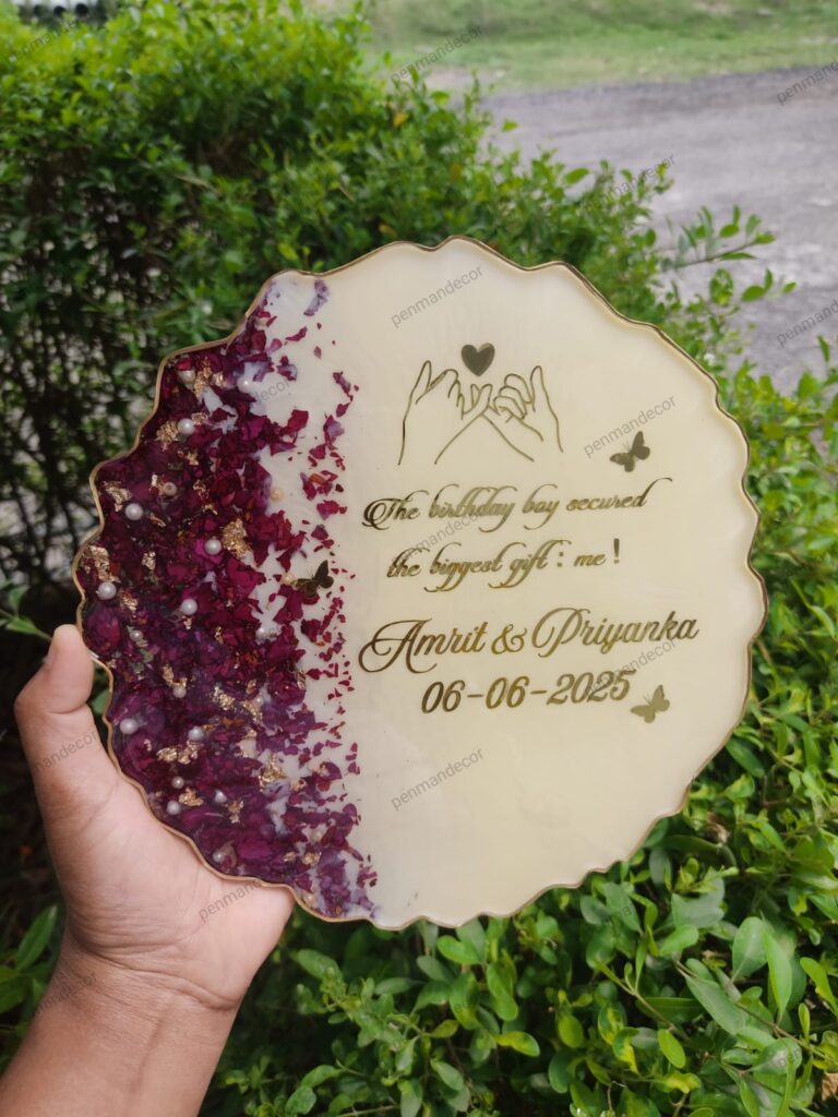 Customized Engagement Ring Platter- Model 1 - PENMAN Decor
